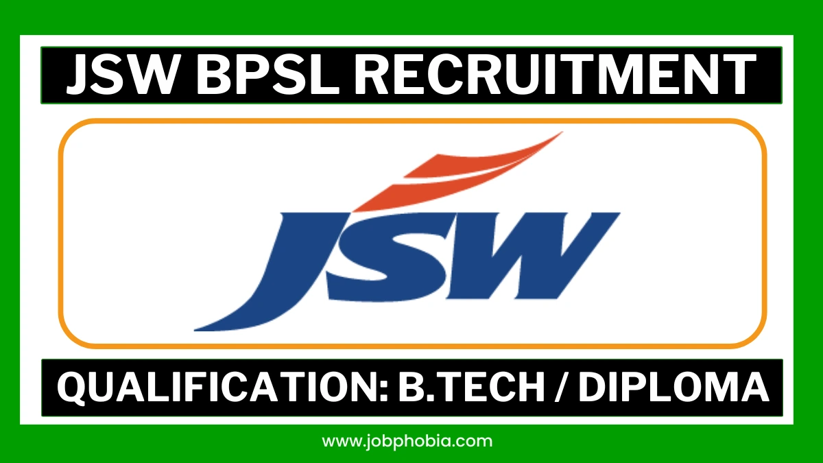 JSW BPSL Recruitment 2026